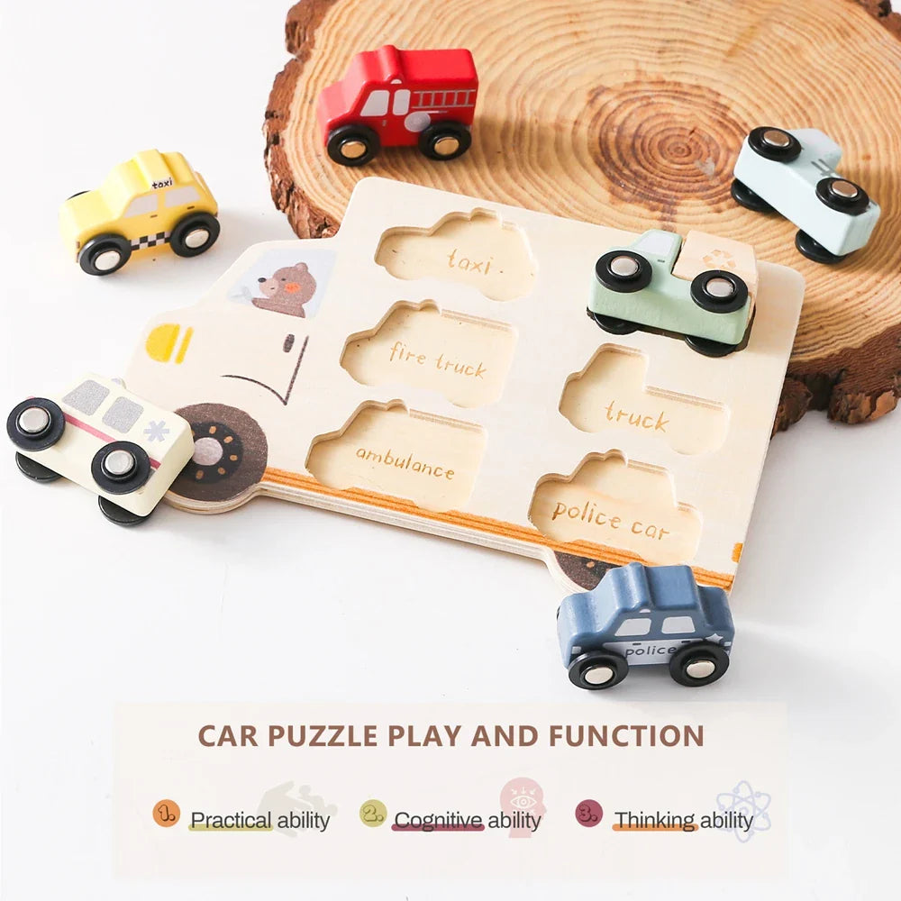 Woods™ – Rätsel-Abenteuer - Auto-Puzzle aus Holz – Mein kleines baby