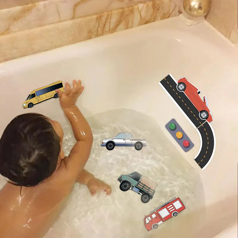 Bath Cars™ - Riesiger Badespaß - Schaumstoff-Verkehrs-Badespielzeug-Se ...